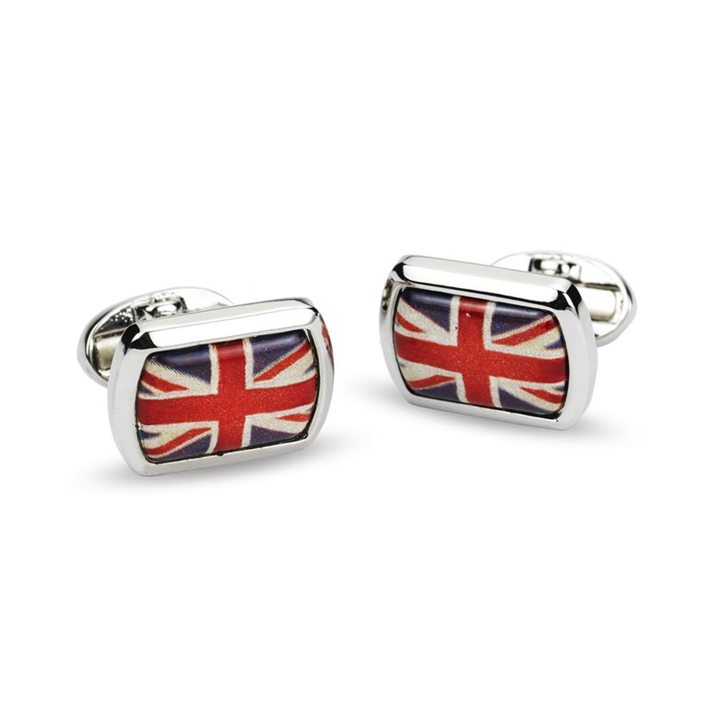 Halcyon Days Silver Union Jack Enamel Cufflinks – HALCYON DAYS
