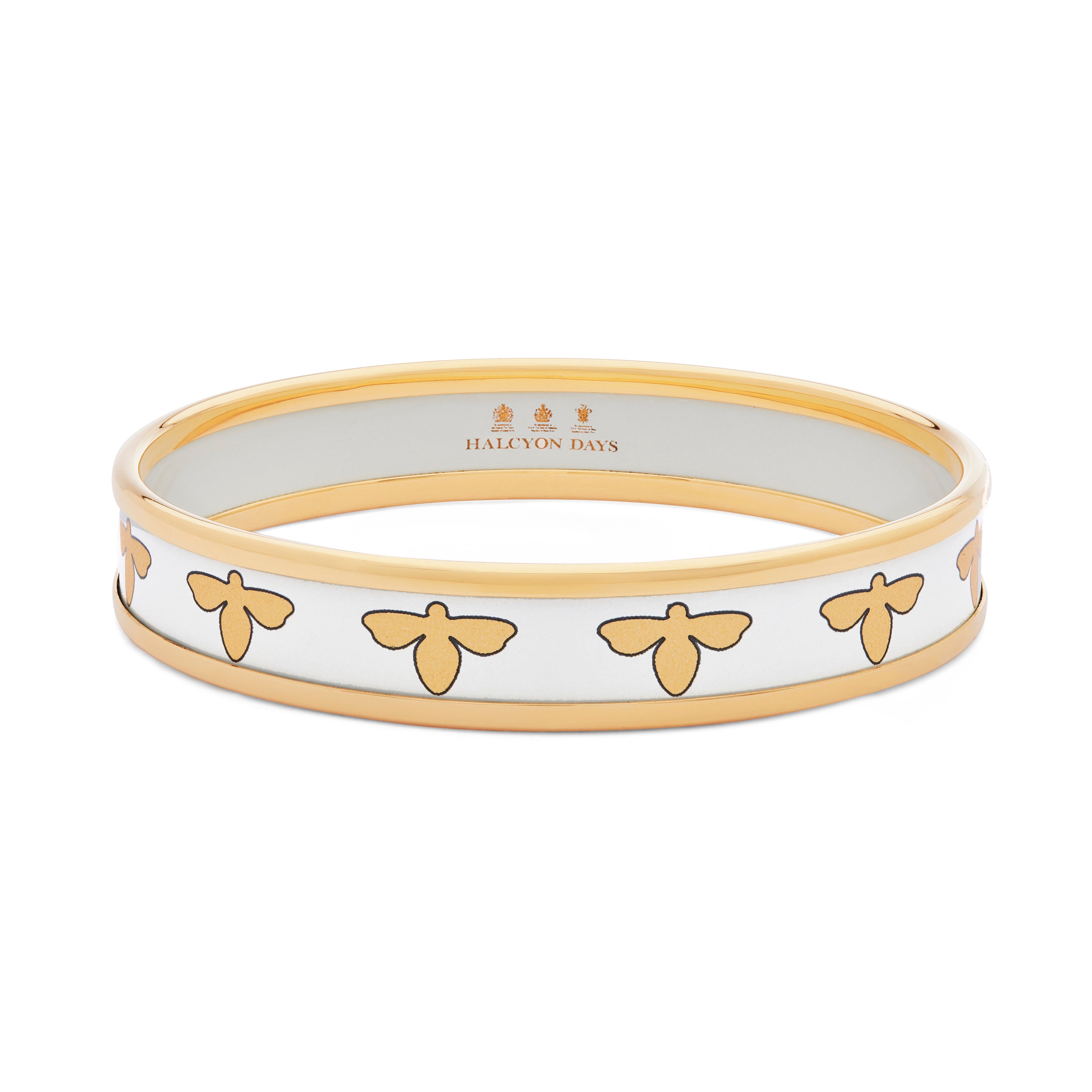 Bee Cream & Gold Enamel Bangle | Halcyon Days – HALCYON DAYS