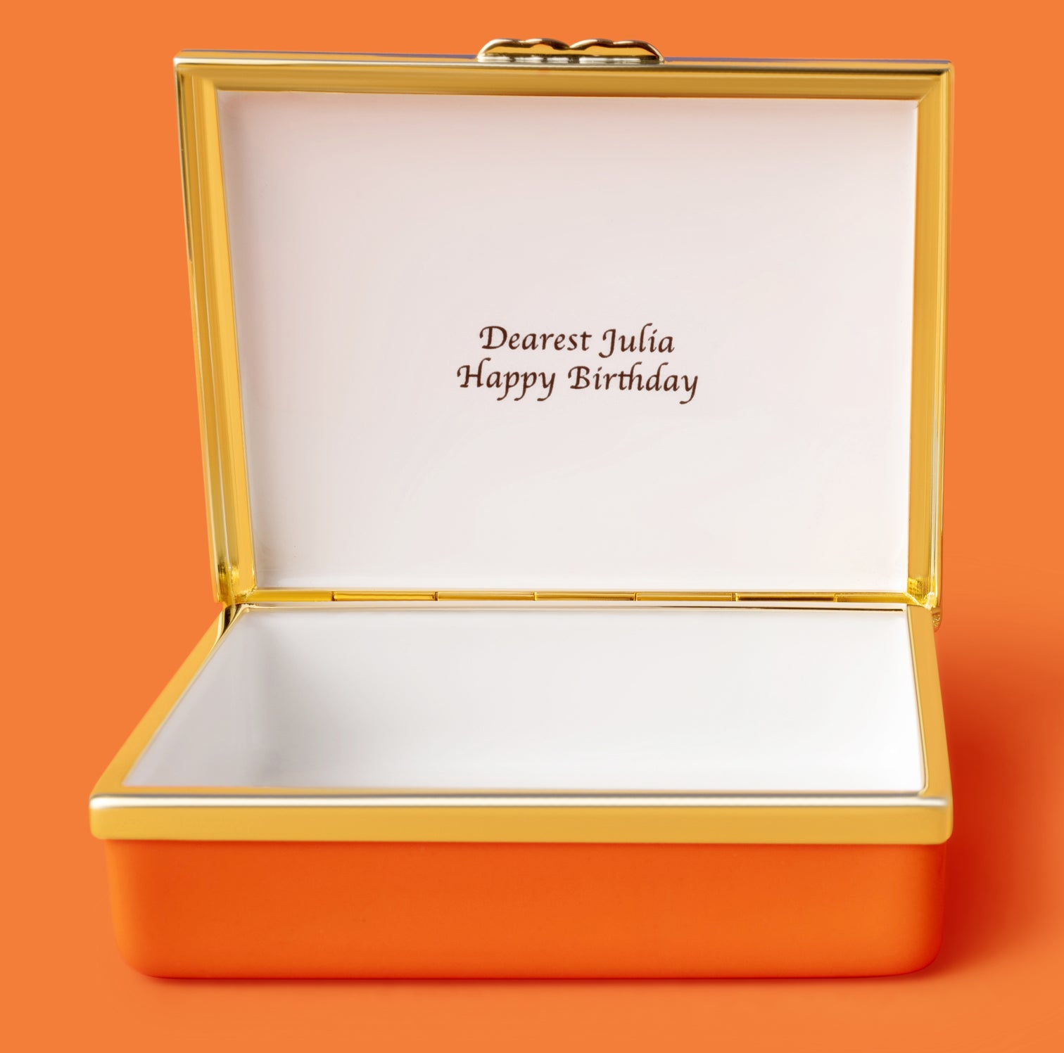 Blank Canvas Large Orange Enamel Box – HALCYON DAYS