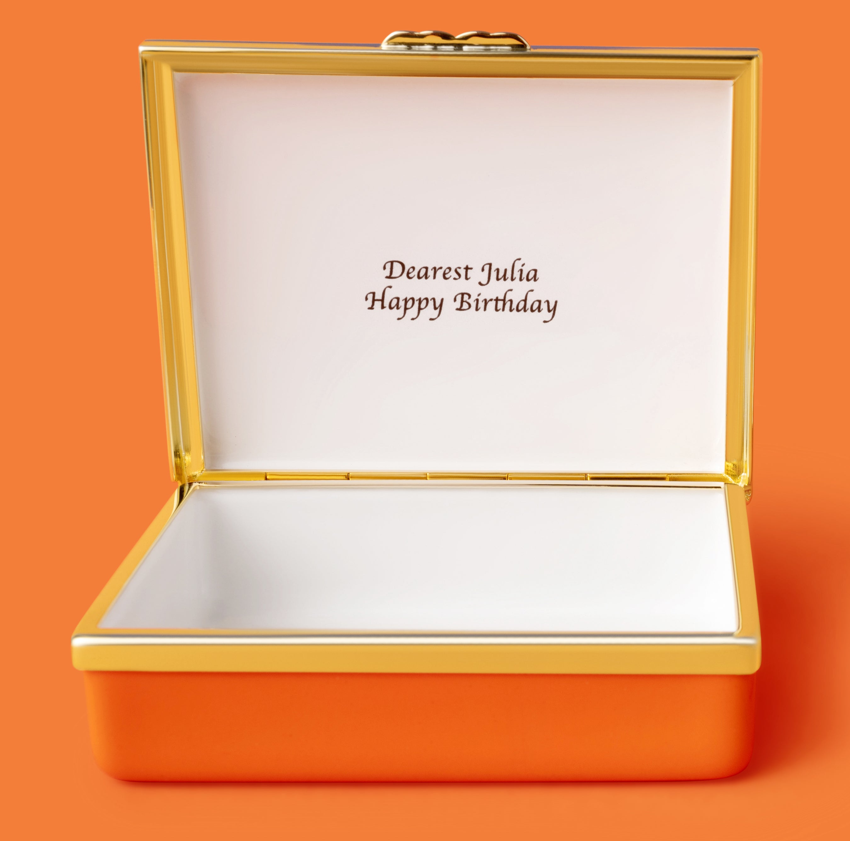 Blank Canvas Large Enamel Box in Orange – HALCYON DAYS
