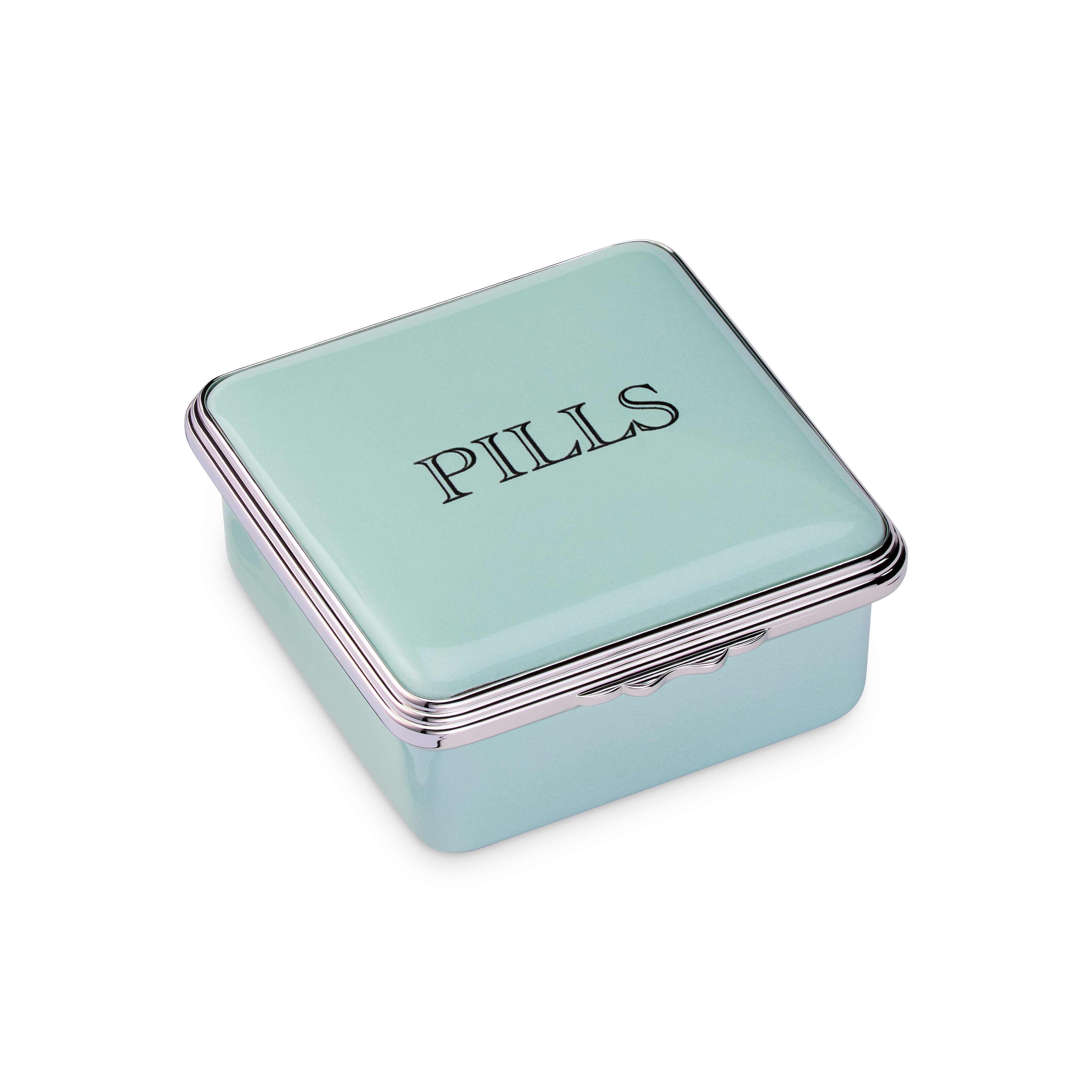 D.R. Harris Square "Pills" Enamel Box in Celadon Green – HALCYON DAYS