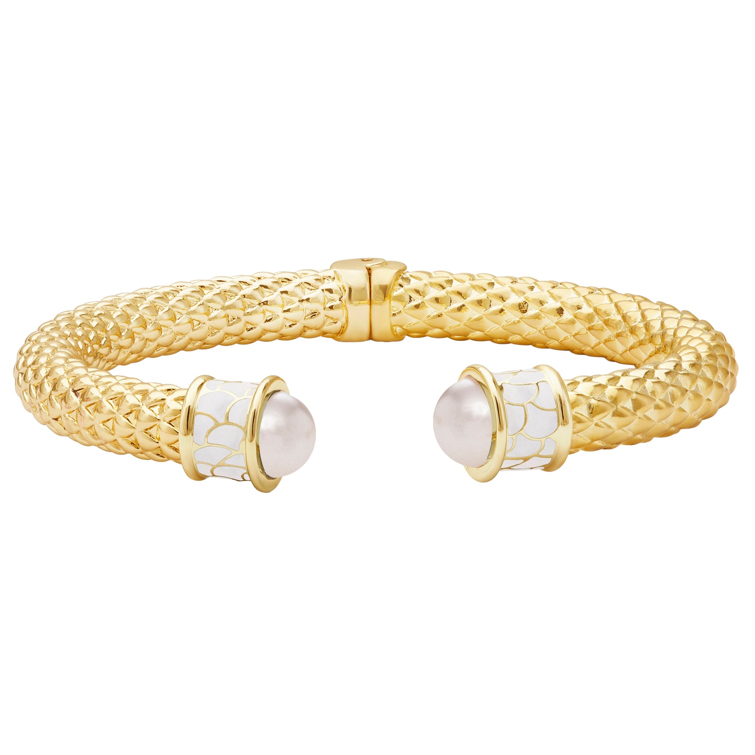 Minoan Torque Pearl & Gold Bangle – HALCYON DAYS
