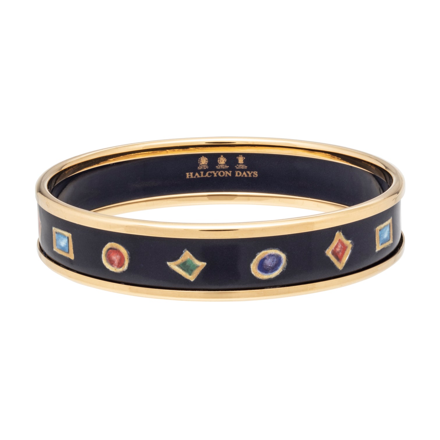 Butterfly Enamel Bangle in Navy & Gold | Halcyon Days – HALCYON DAYS