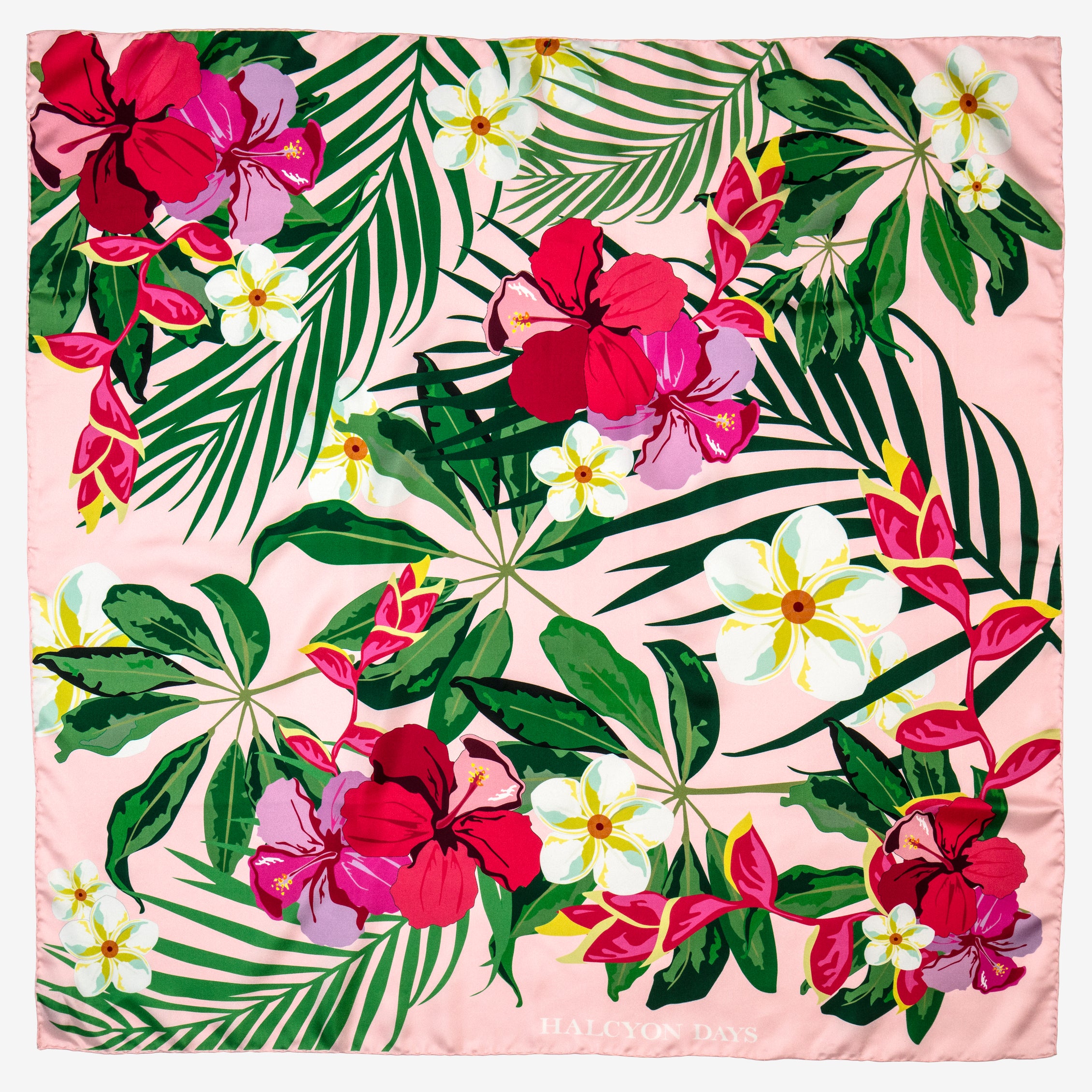 Tropical Flowers Silk Scarf – HALCYON DAYS
