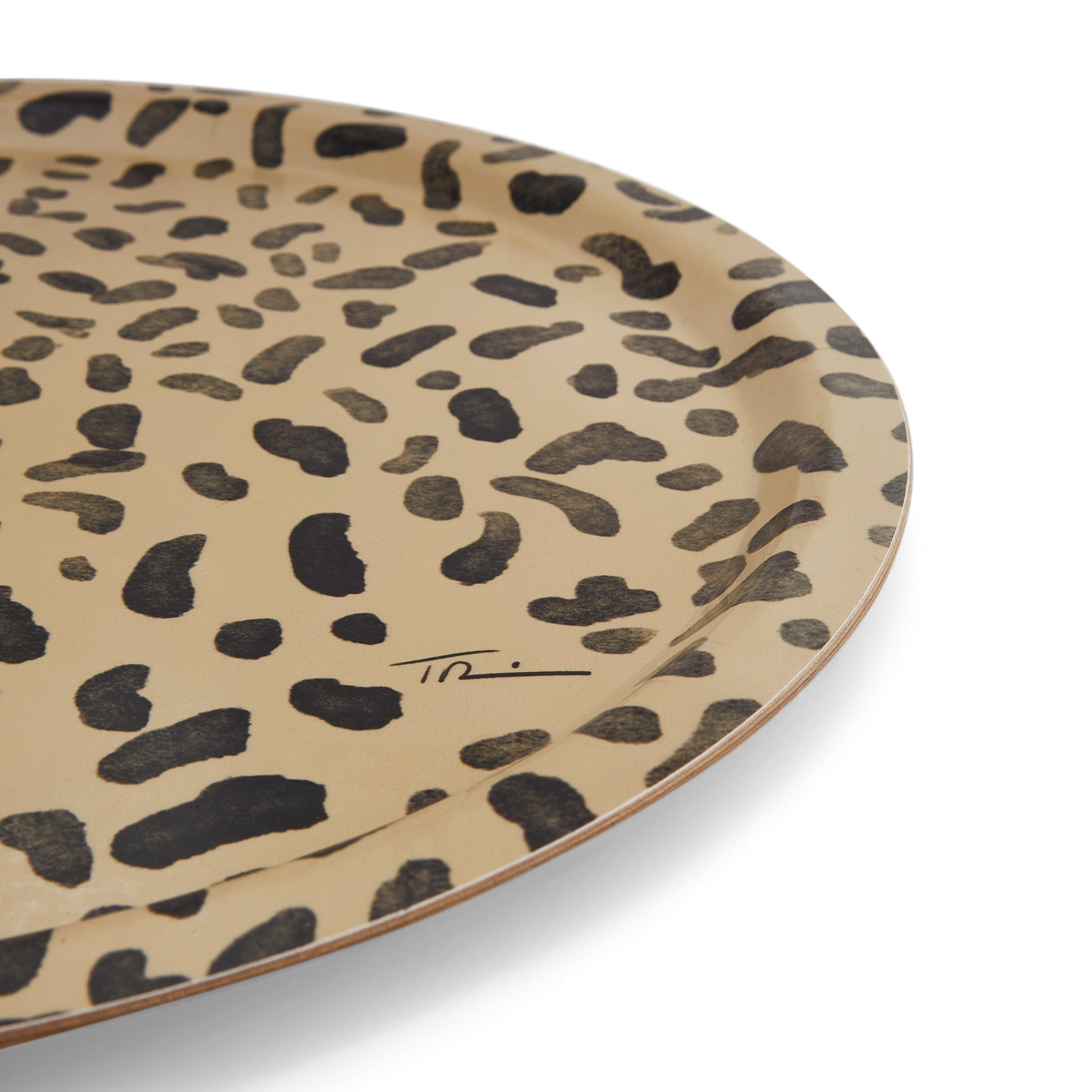 Leopard Print Round Birchwood Tray | Halcyon Days – HALCYON DAYS
