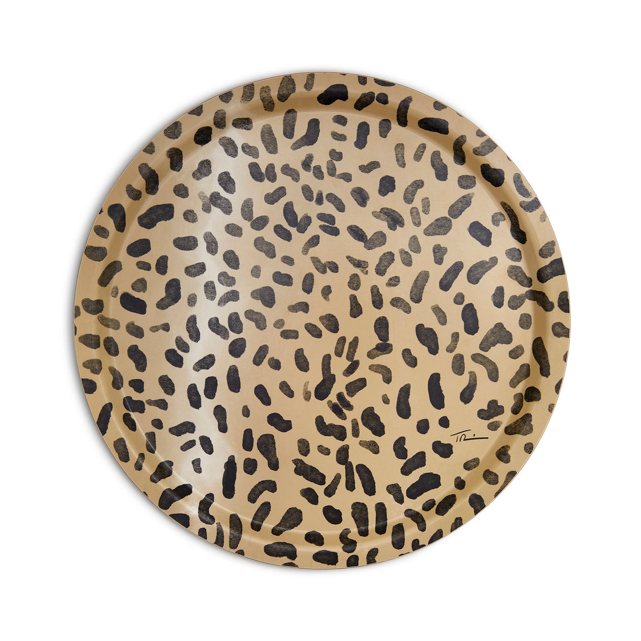 Leopard Print Round Birchwood Tray | Halcyon Days – HALCYON DAYS