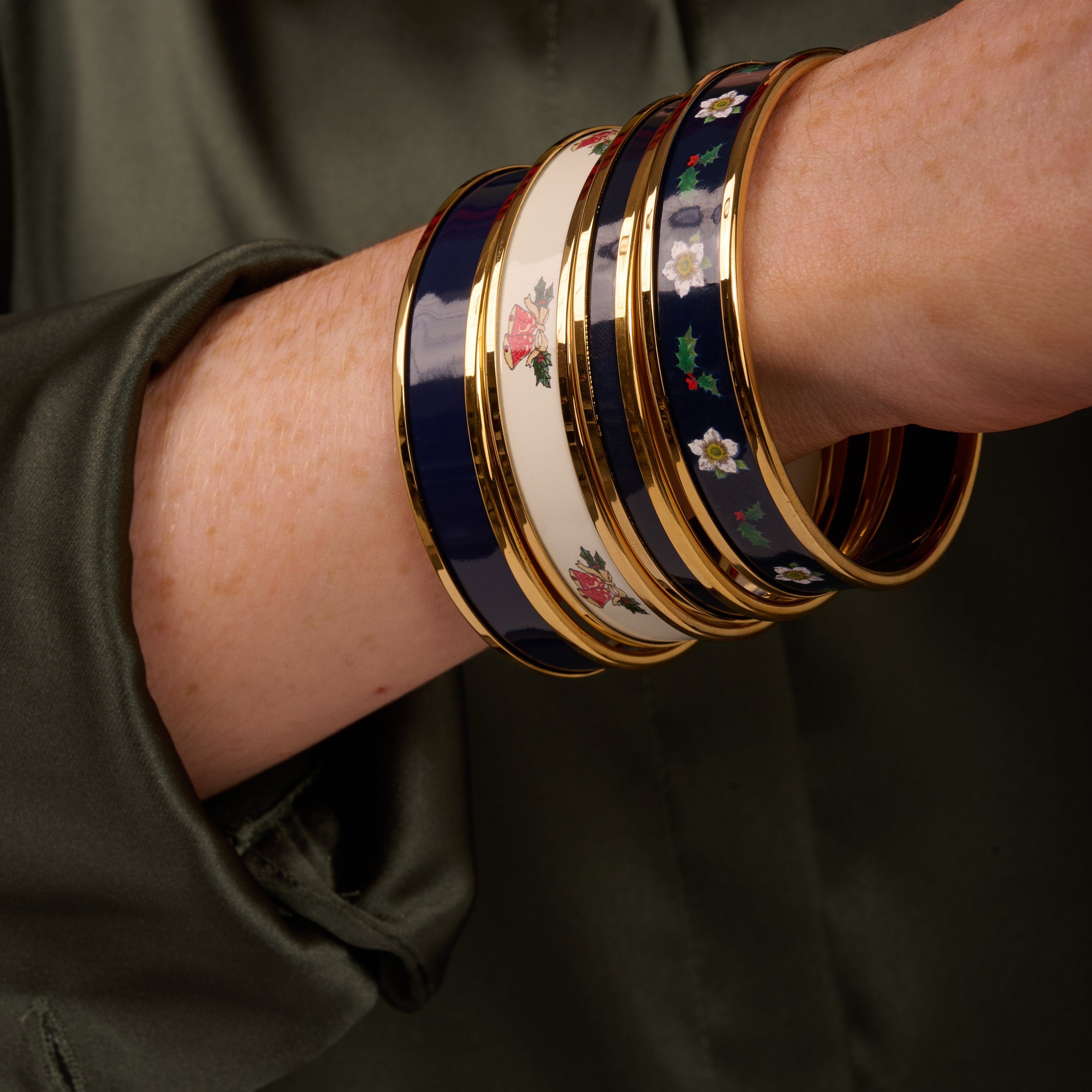 Navy & Gold Enamel Bangle | Halcyon Days – HALCYON DAYS