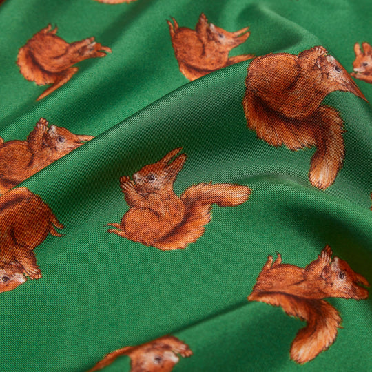 Woodland Wildlife Red Squirrel Silk Mini Scarf – HALCYON DAYS