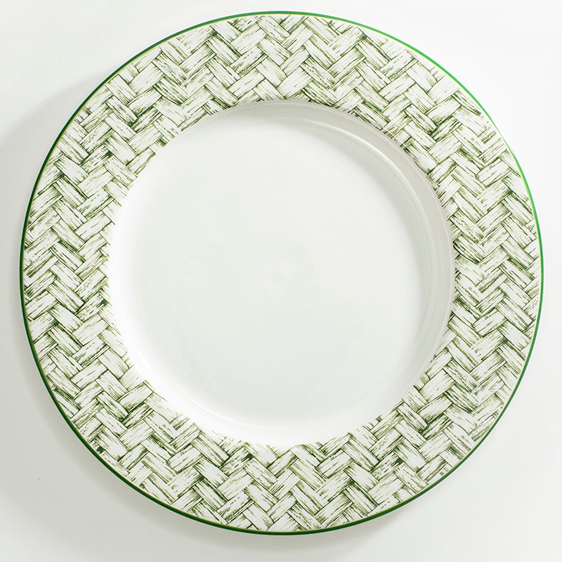 Marguerite Basket Weave Green 13" Charger By Nina Campbell – HALCYON DAYS