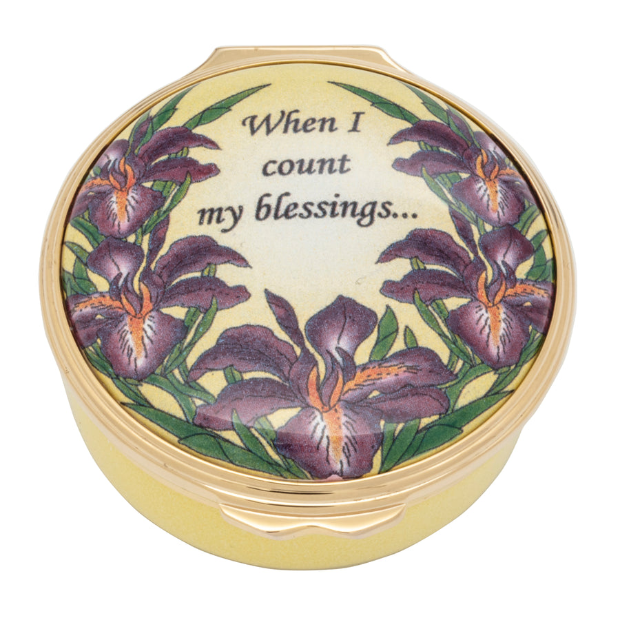 "When I Count My Blessings" Enamel Box | Halcyon Days – HALCYON DAYS